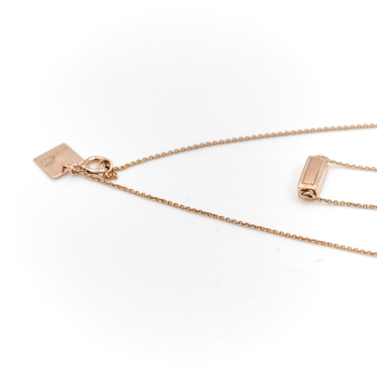 Ginette NY Chain Necklace Rose Gold For Sale at 1stDibs