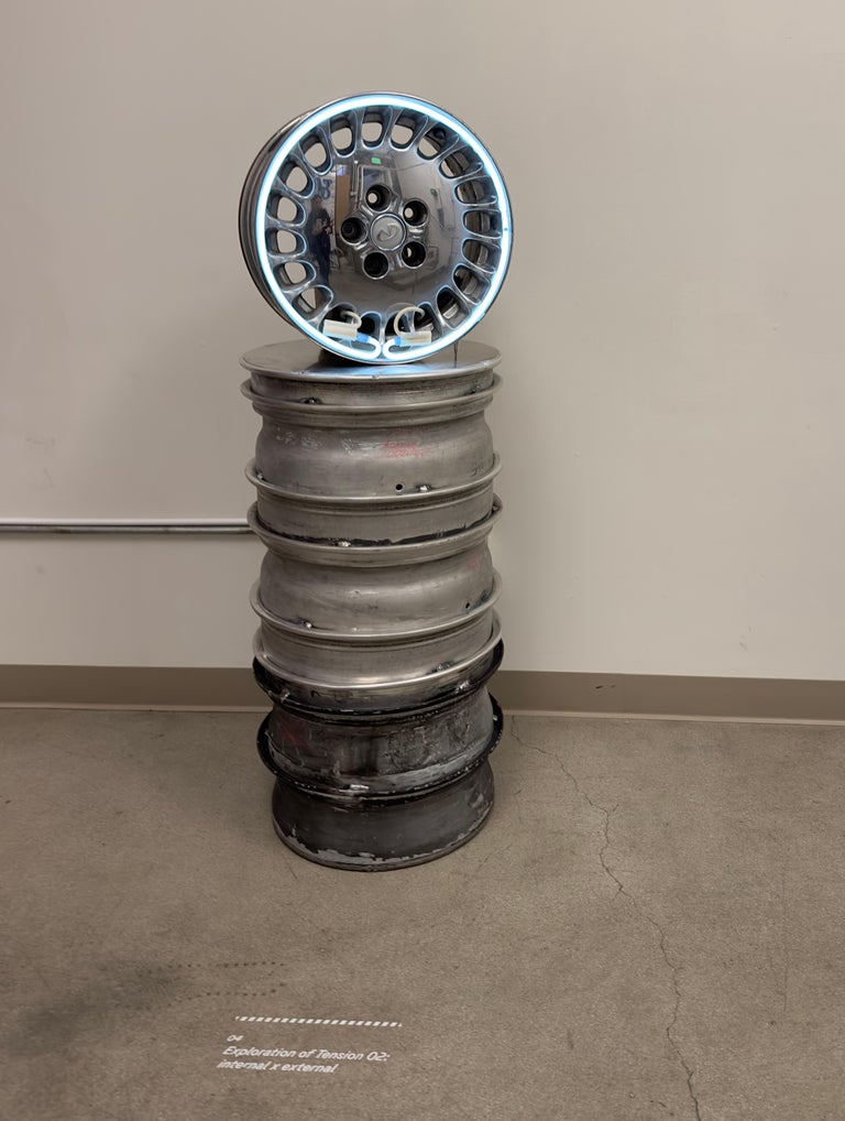 Ginger Q - Neon glass tubing, rims, and transformers, sculpture For ...