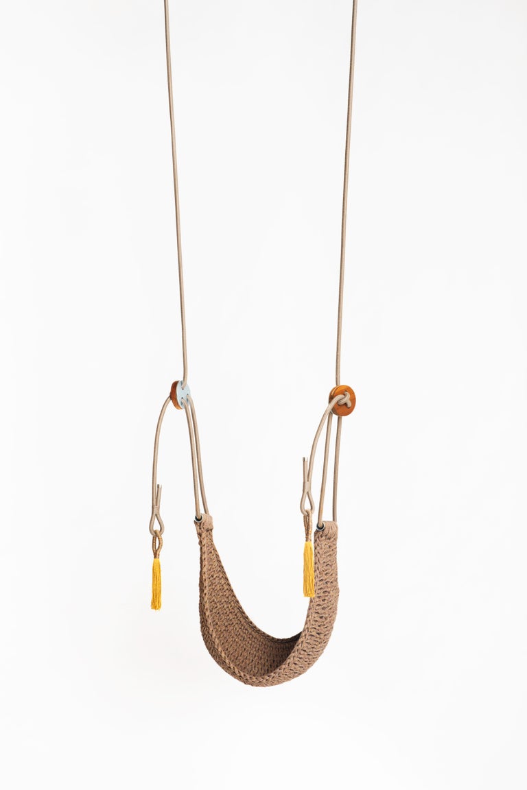 Ginger Saddle Swing Handmade Crochet Outdoor UV Protected Textile ...