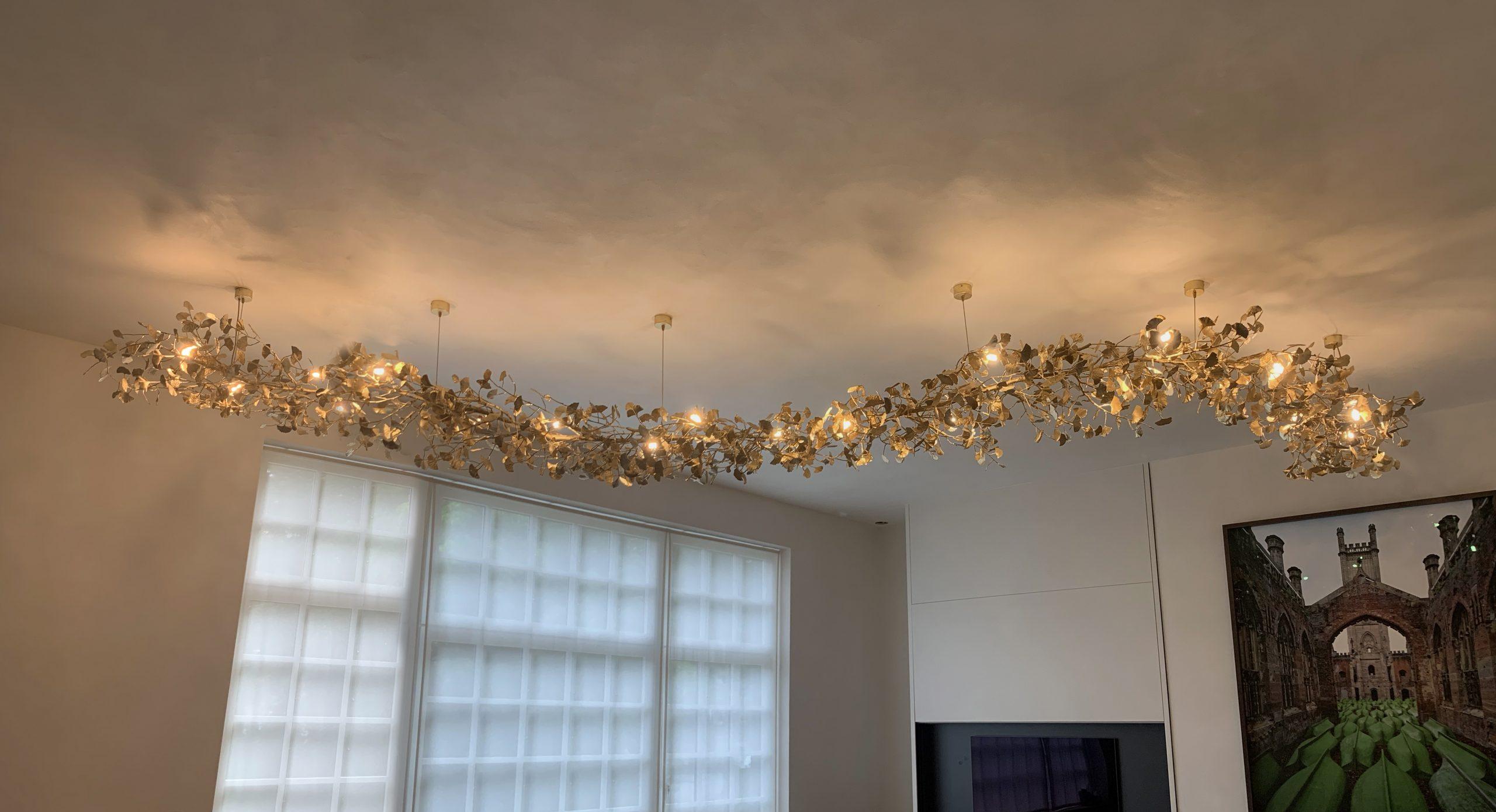 Ginkgo Chandelier by Veronica Mar For Sale at 1stDibs | ginkgo leaf ...