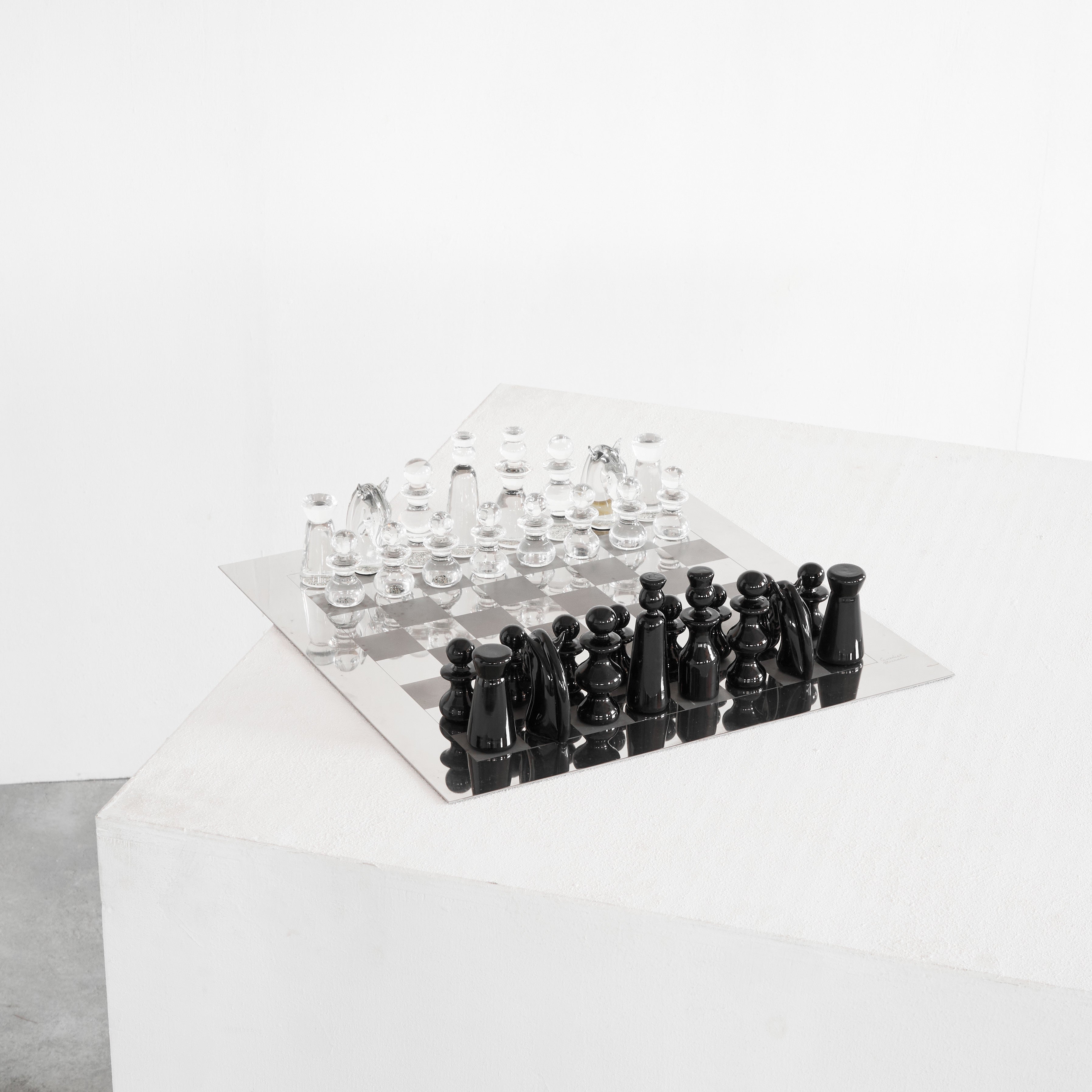 Gino Cenedese Ultra Rare Murano Glass Chess Set 1960s For Sale at 1stDibs
