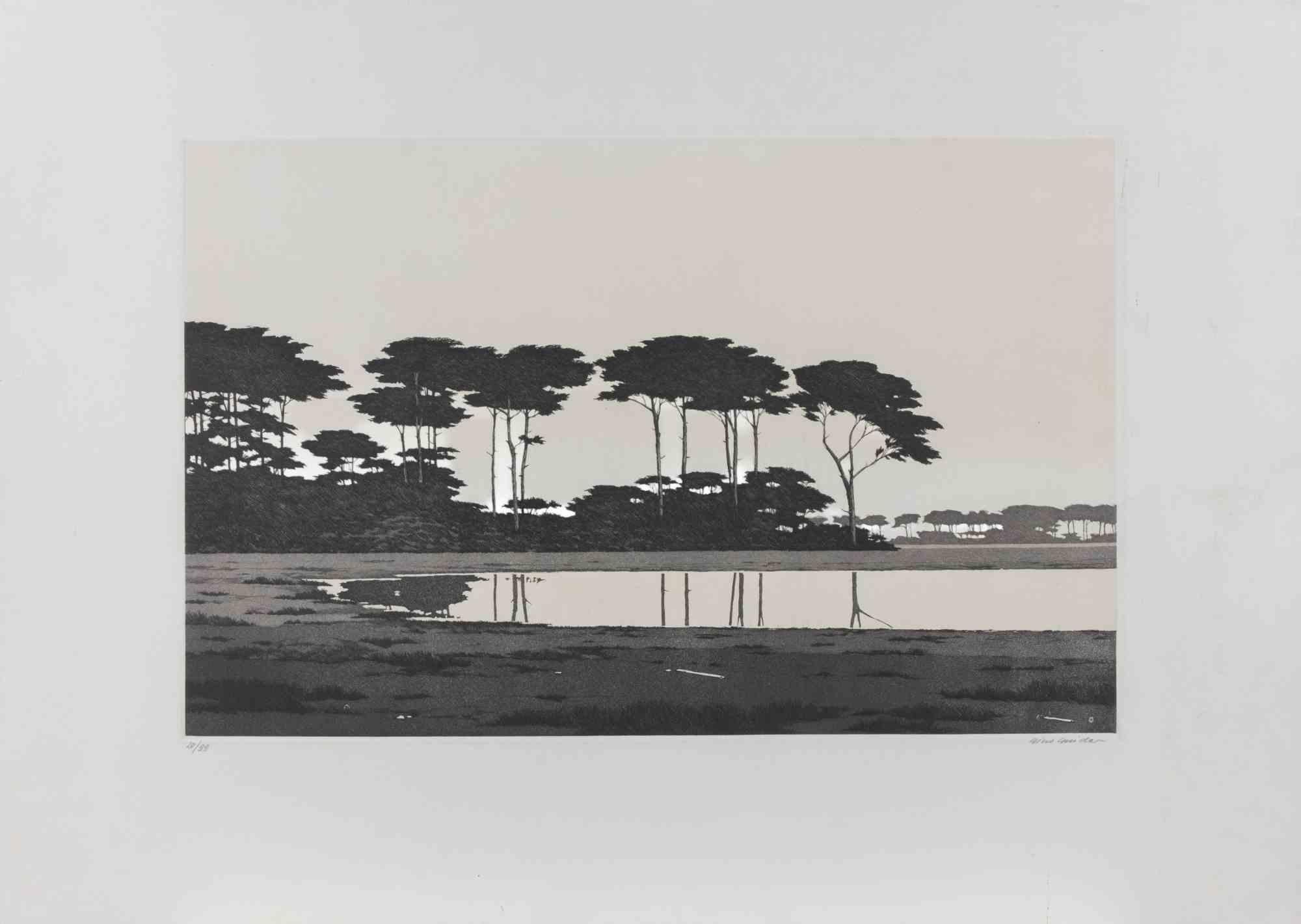 Charles Donker - Waning Moon - 21st Century Contemporary Landscape ...