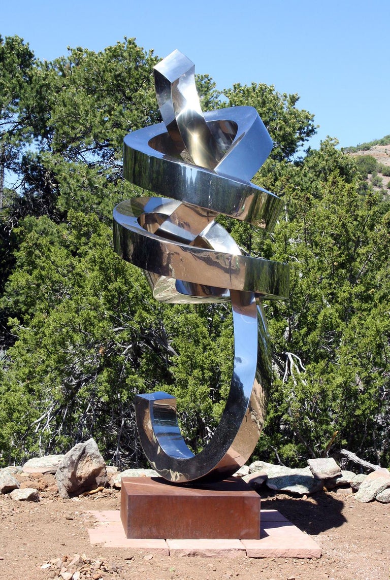 Gino Miles - "Omen" Abstract Sculpture in Stainless Steel Metal by Gino ...