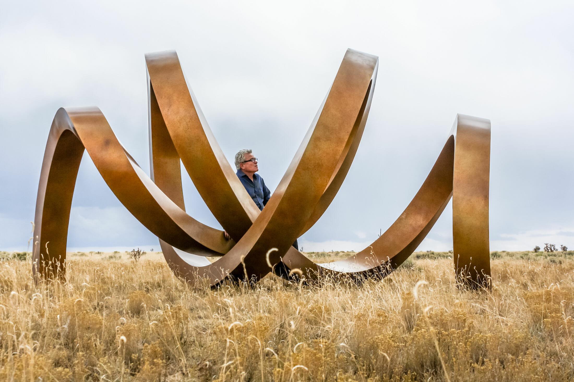 Gino Miles - "Shelter" Large Abstract Sculpture in Bronze Metal by Gino ...