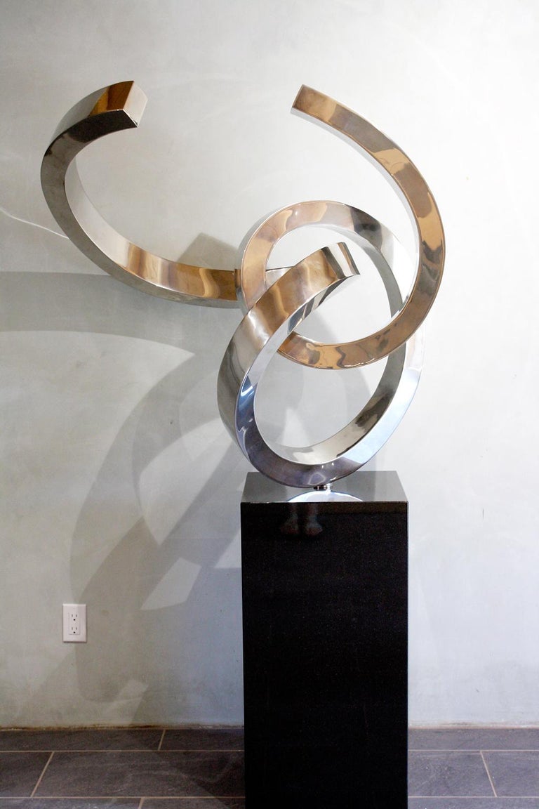 Gino Miles - "Taurus" Abstract Sculpture in Stainless Steel Metal by ...