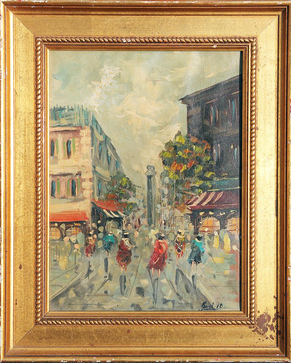 Emil Rizek - Village Scene For Sale at 1stDibs