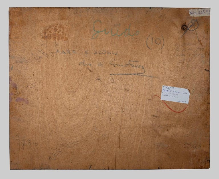 Gino Pira - Sea and Rocks - Oil on Canvas by Gino Pira - 1937 For Sale ...