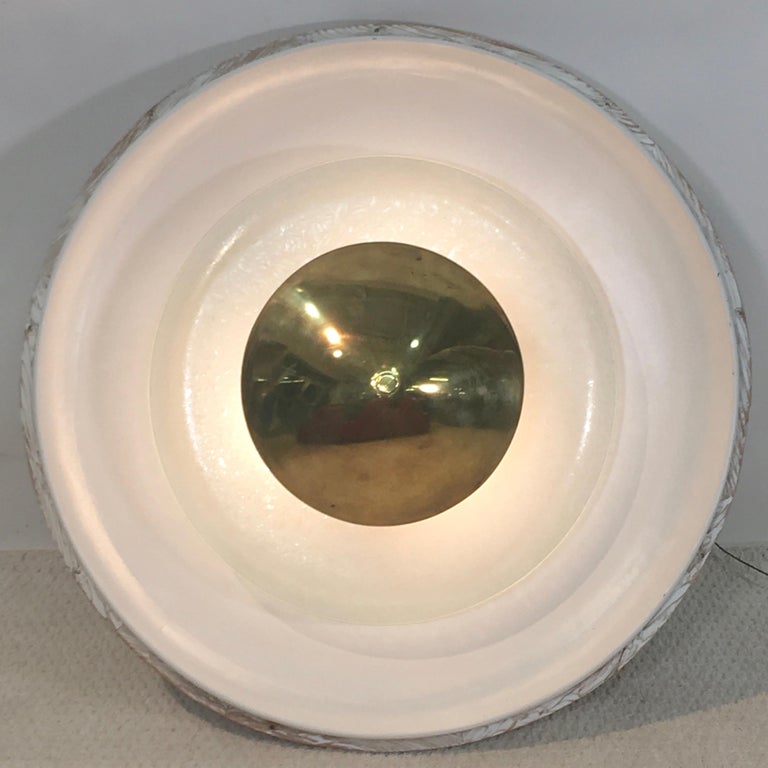 Gino Sarfatti Flush Mount from MV Augustus Ocean Liner at 1stDibs