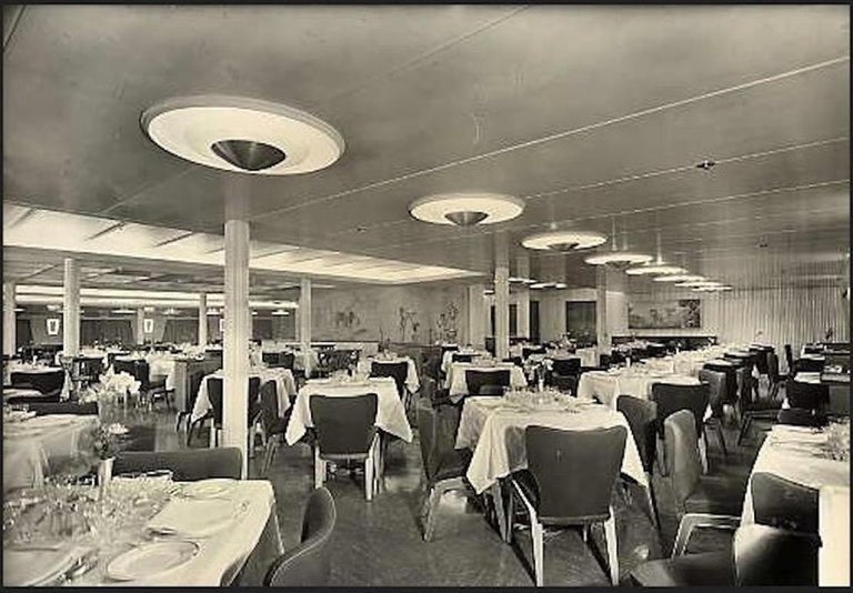 Gino Sarfatti Flush Mount from MV Augustus Ocean Liner at 1stDibs