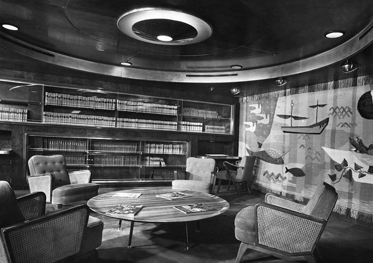 Gino Sarfatti Flush Mount from MV Augustus Ocean Liner at 1stDibs