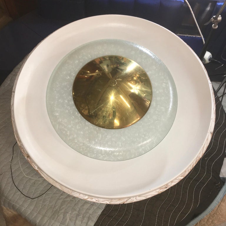 Gino Sarfatti Flush Mount from MV Augustus Ocean Liner at 1stDibs