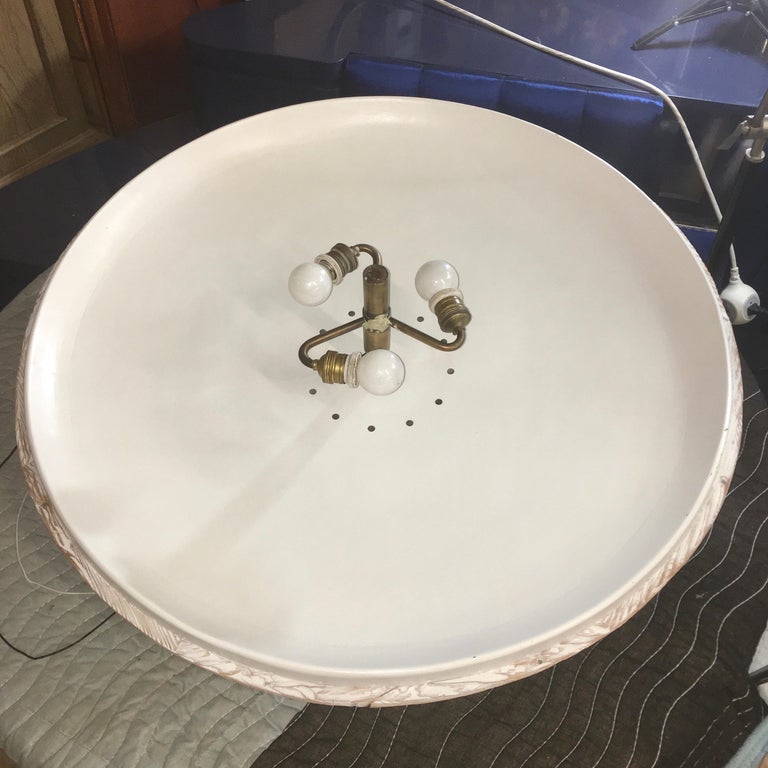 Gino Sarfatti Flush Mount from MV Augustus Ocean Liner at 1stDibs