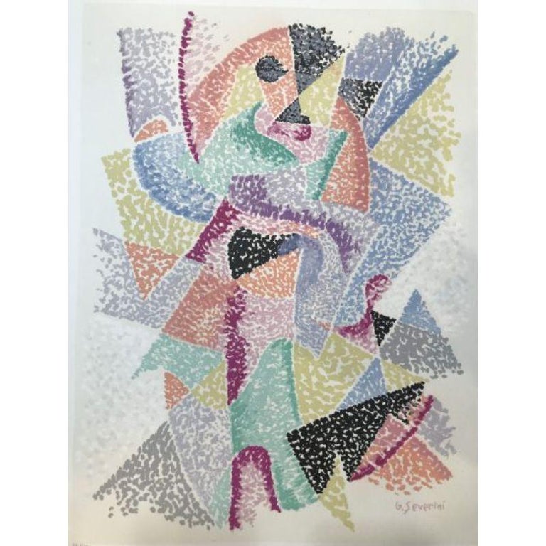 Gino Severini - Gino Severini - Arlecchino - Hand-Signed Lithography ...