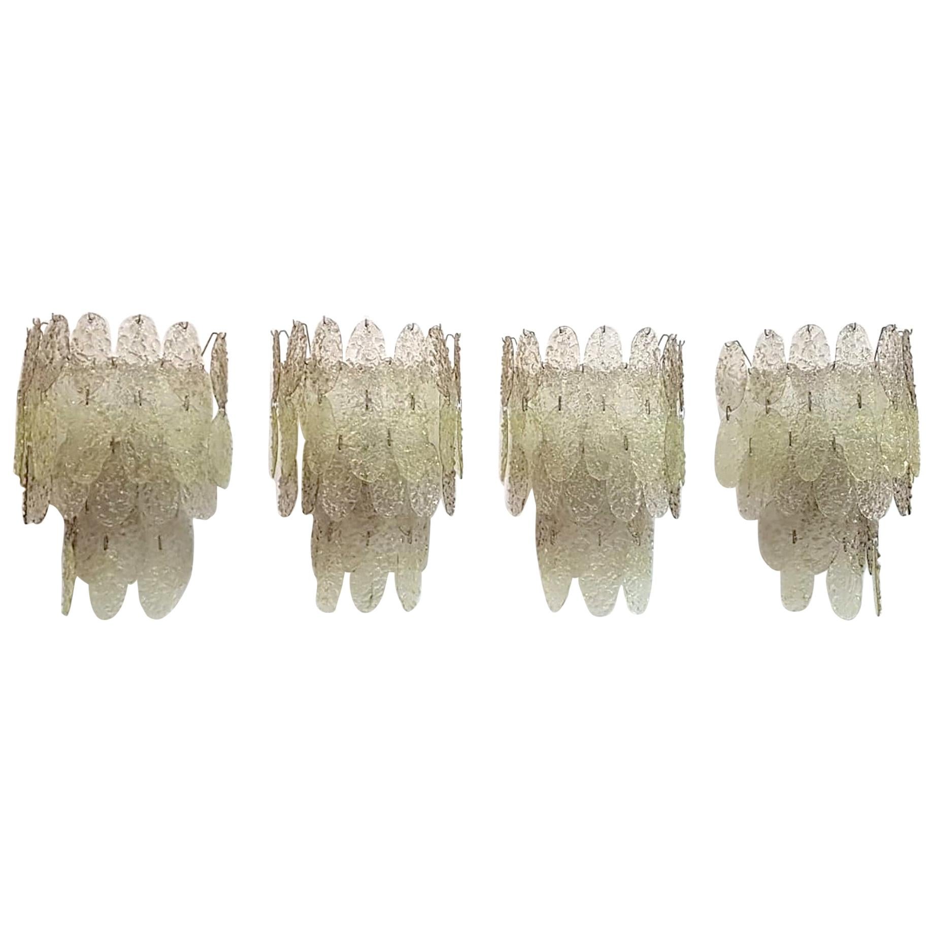 Gino Vistosi Torcello Murano Glass Disk Sconces For Sale at 1stDibs