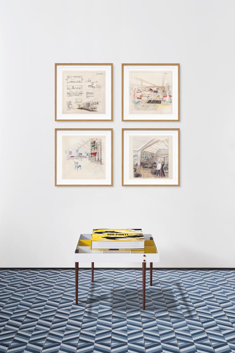 Gio Ponti, Art Edition, the Planchart Coffee Table and a Set of Four ...