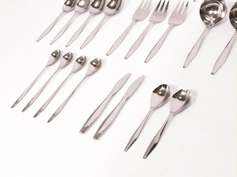 Gio Ponti Diamond Pattern Stainless Steel Flatware for Reed and Barton ...