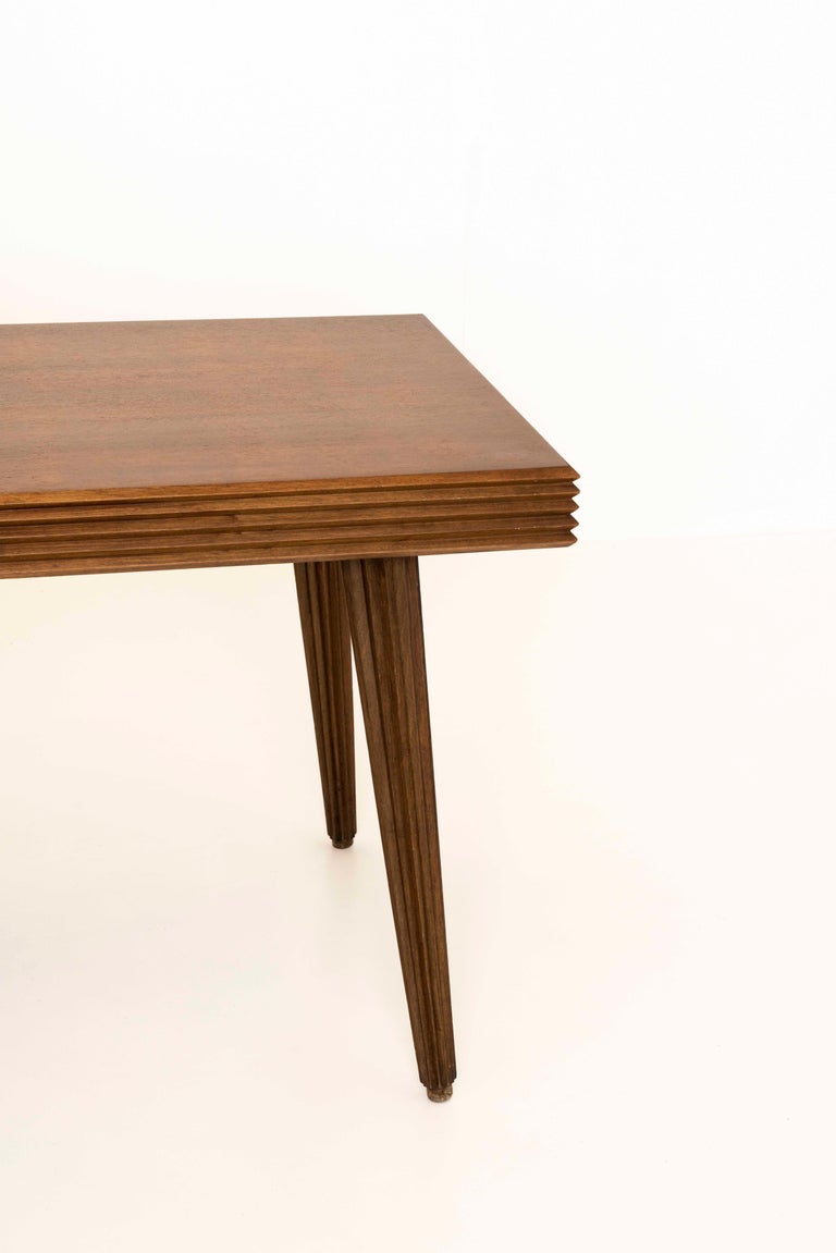 Gio Ponti Dining Table in Veneered Walnut, Italy 1940s For Sale at 1stDibs
