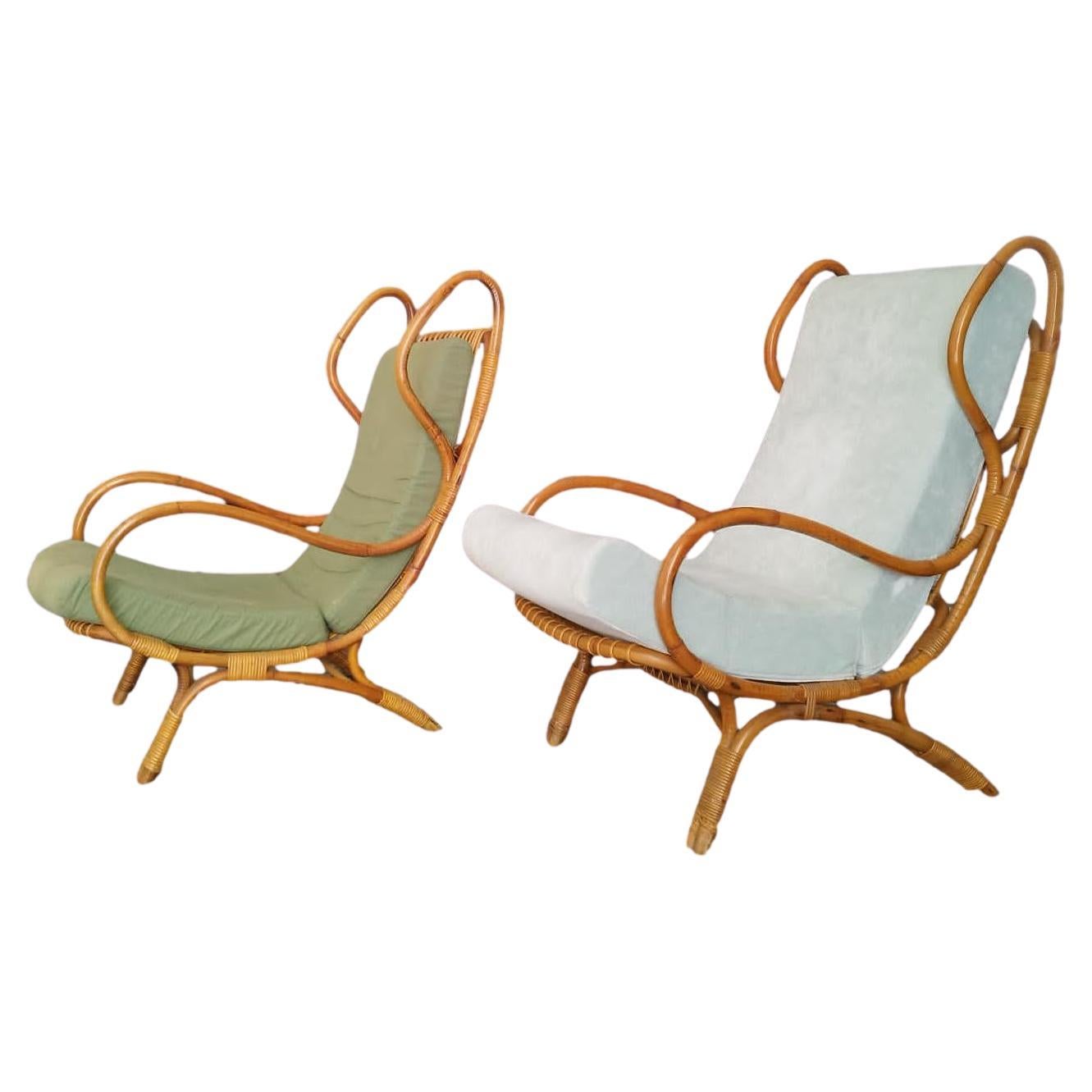 elegant gio ponti lounge chairs for casa e giardino For Sale at 1stDibs