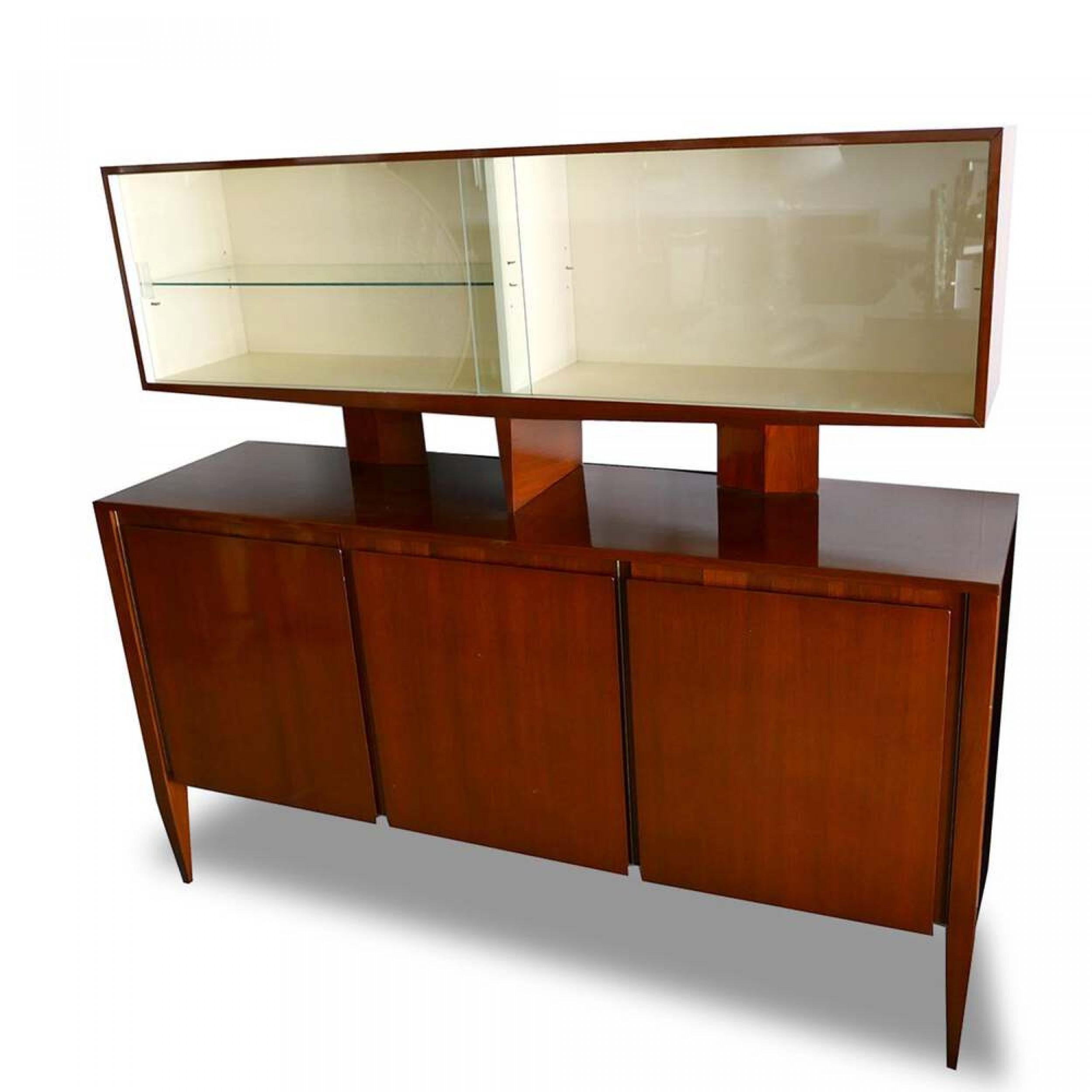 Gio Ponti for M. Singer and Sons Italian Mid-Century Modern Walnut ...