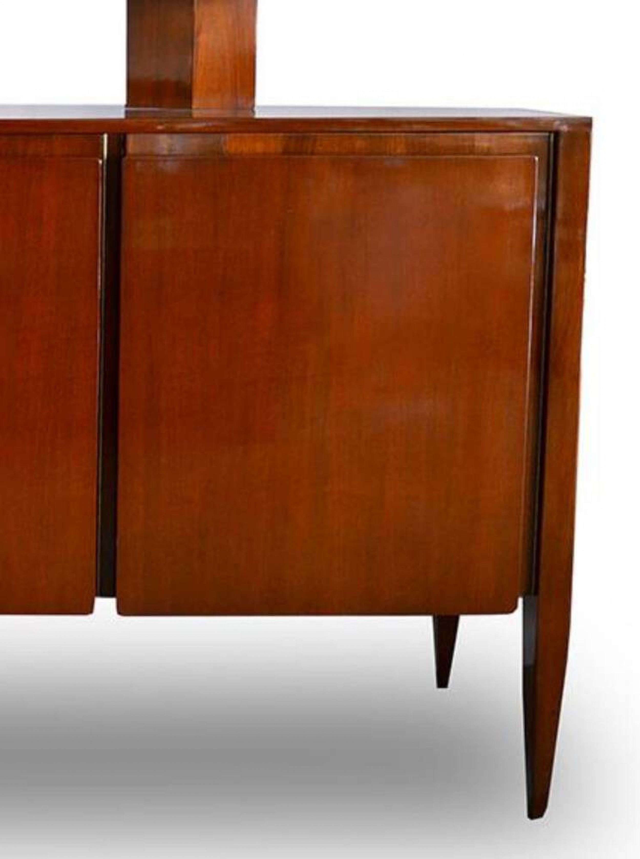 Gio Ponti for M. Singer and Sons Italian Mid-Century Modern Walnut ...