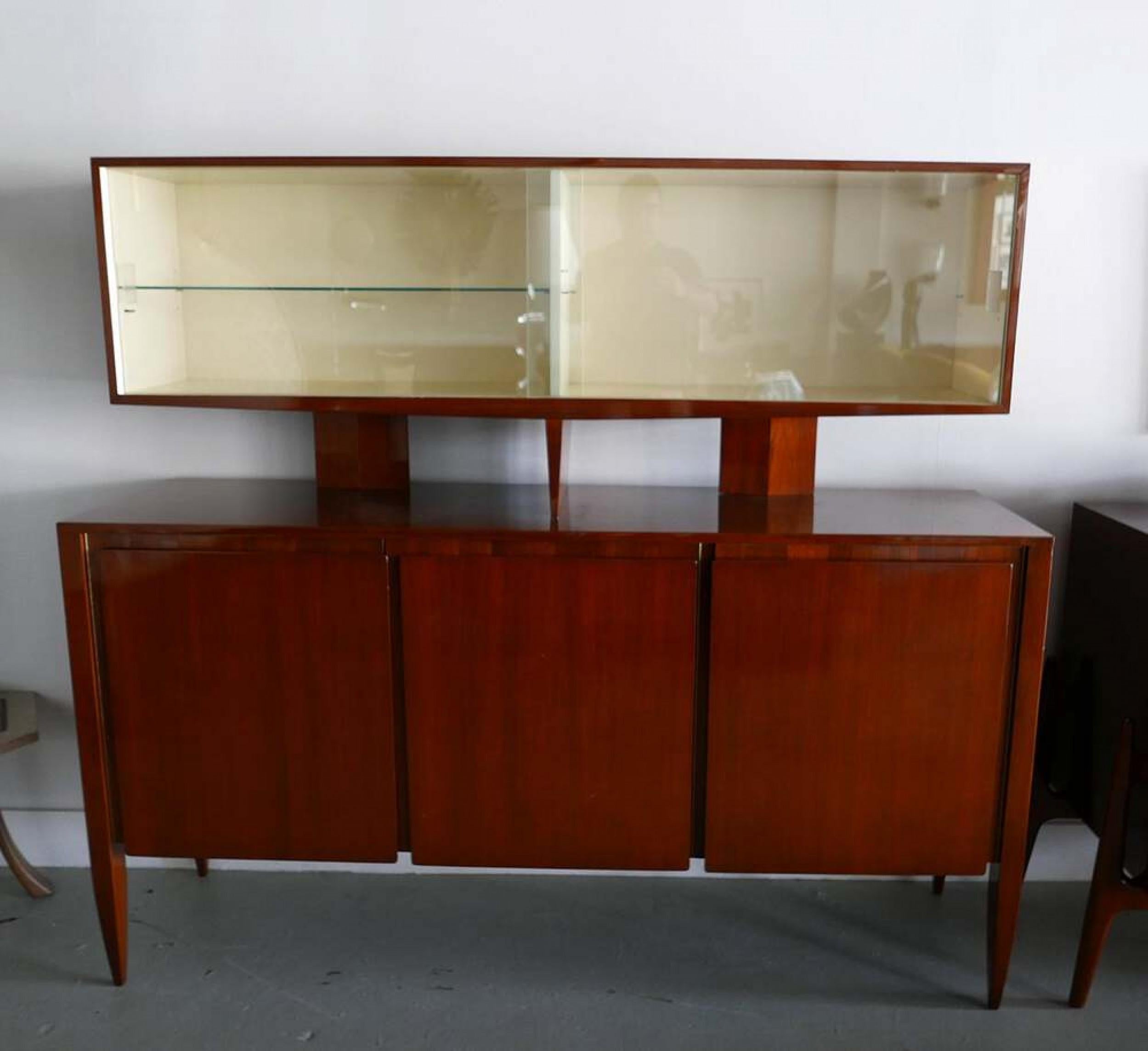 Gio Ponti for M. Singer and Sons Italian Mid-Century Modern Walnut ...