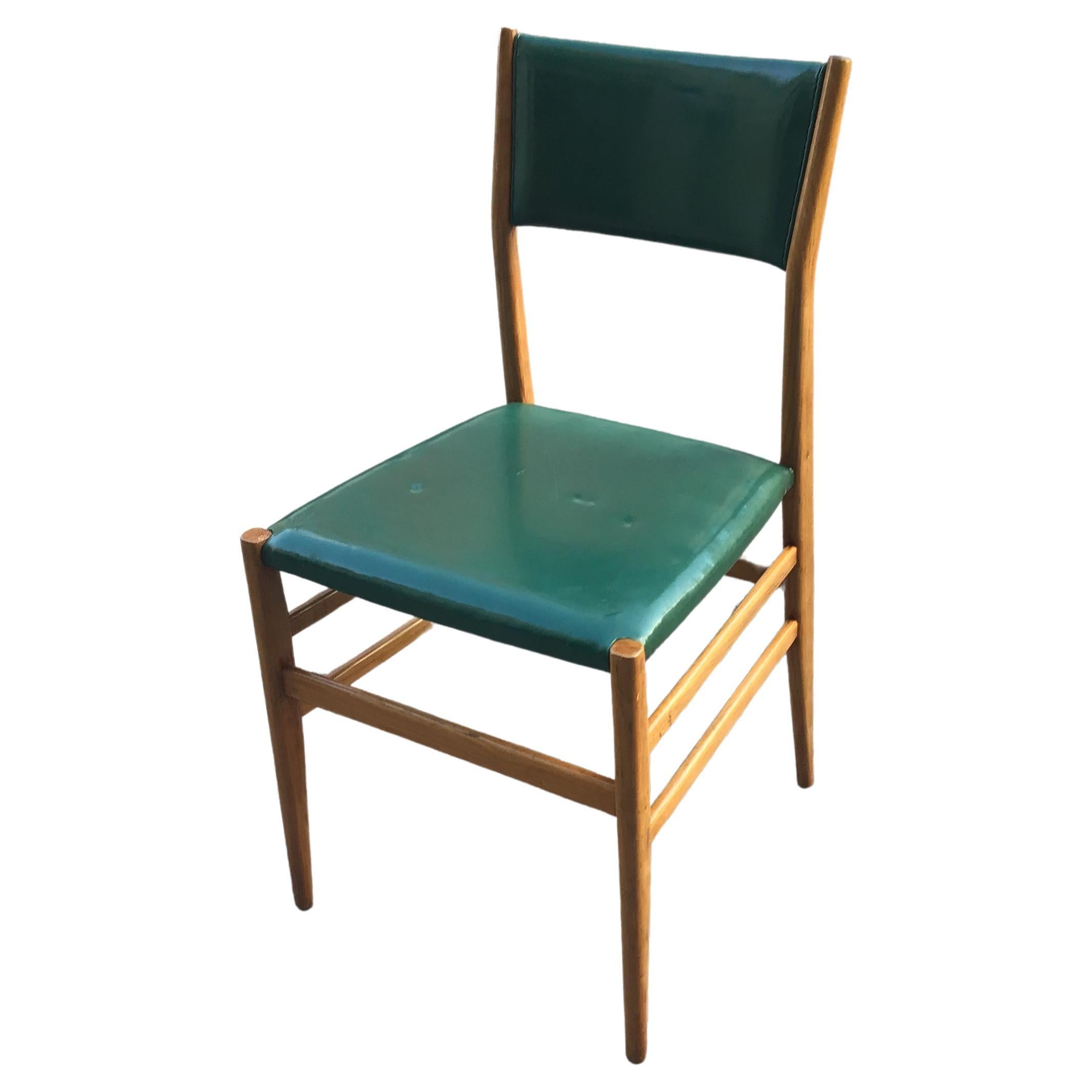 Pair of Black Gio Ponti Leggera Chairs with Cord Seat, Italy, 1951 For ...