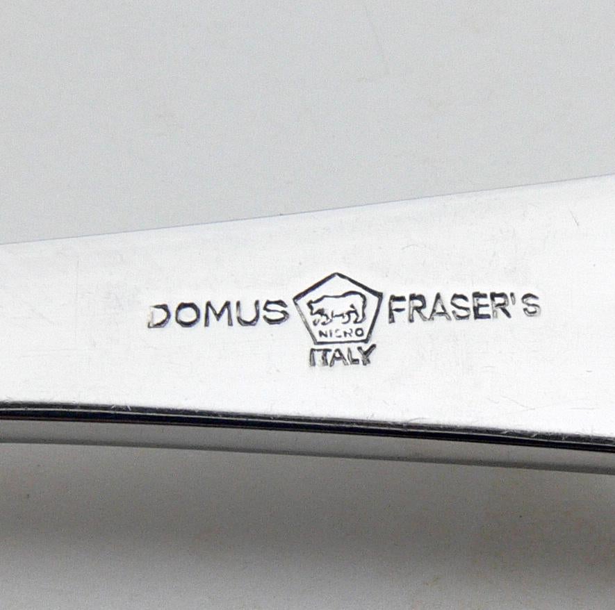 Gio Ponti Modernist "Domus" Pattern Flatware, Service for Ten at 1stDibs