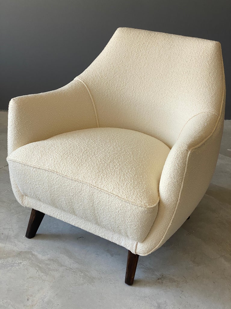 Gio Ponti, Rare Lounge Chair, Augustus Ocean Liner, Beach, Fabric, Italy, 1950 at 1stDibs