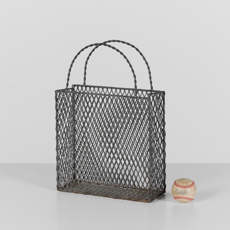 Gio Ponti Style Expanded Metal Shopping Bag For Sale at 1stDibs