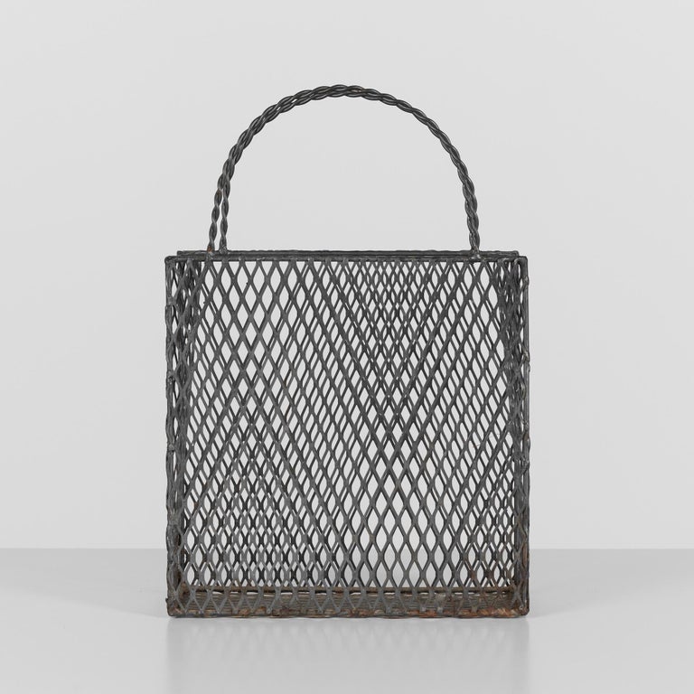 Gio Ponti Style Expanded Metal Shopping Bag For Sale at 1stDibs