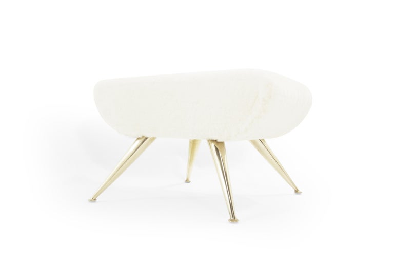 Gio Ponti Style Sputnik Stools in Shearling at 1stDibs