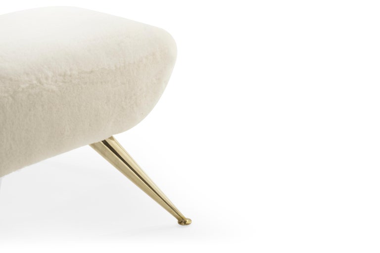 Gio Ponti Style Sputnik Stools in Shearling at 1stDibs