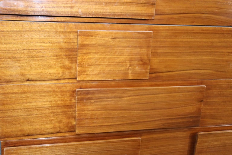 Gio Ponti Style Teak Cube Style Mid-Century Modern Commode, circa 1970 ...