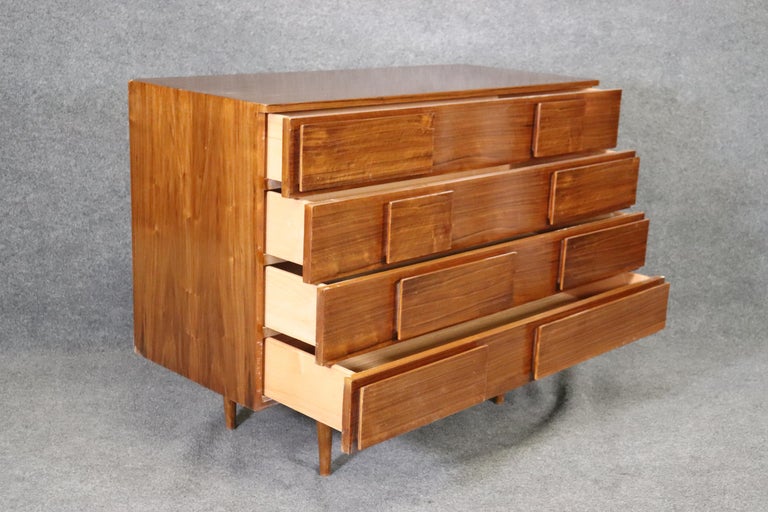 Gio Ponti Style Teak Cube Style Mid-Century Modern Commode, circa 1970 ...