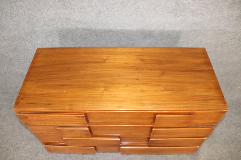 Gio Ponti Style Teak Cube Style Mid-Century Modern Commode, circa 1970 ...