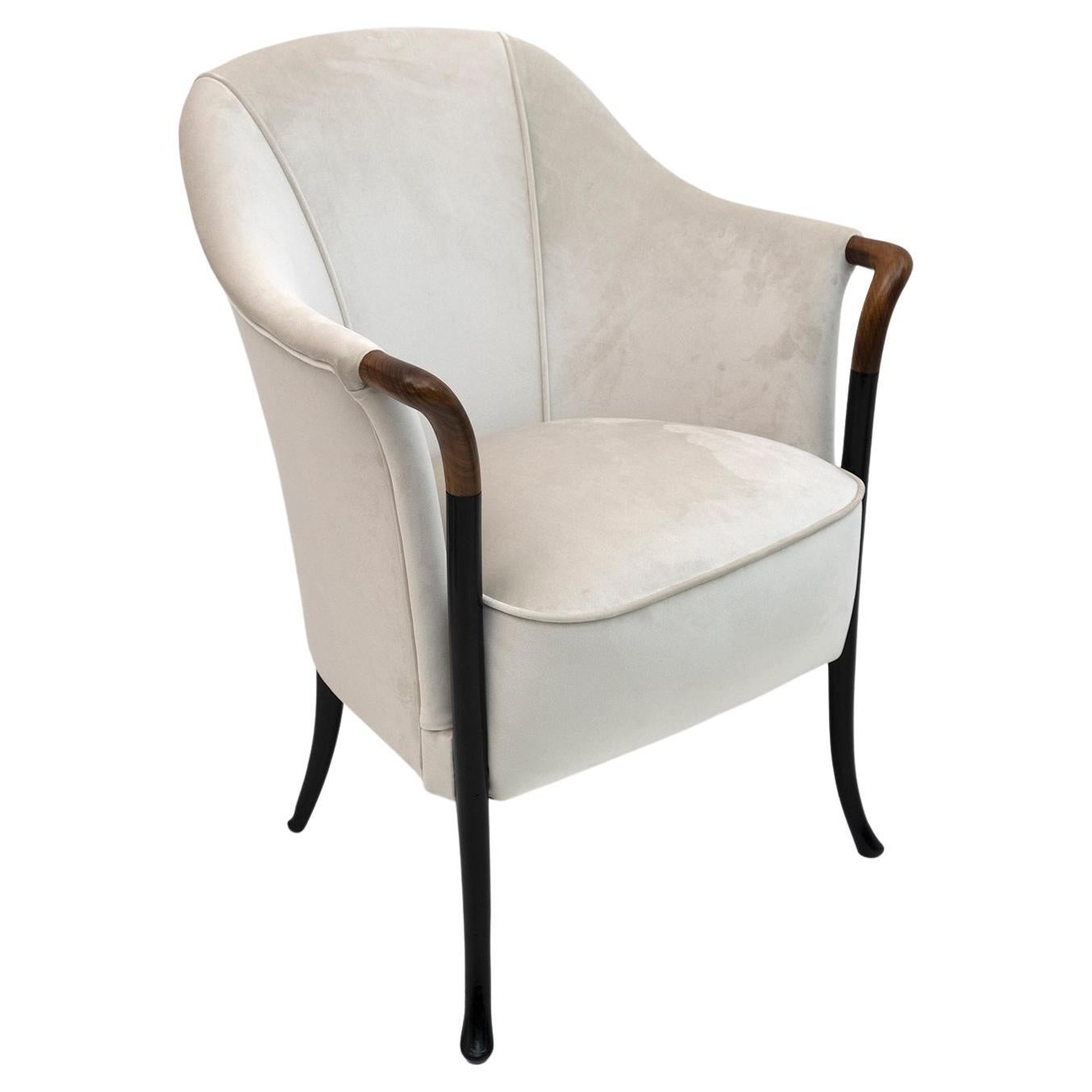 Giorgetti Progetti Series 'Peggy' Lounge Chairs in Chocolate Brown ...