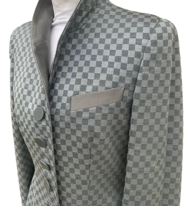 Giorgio Armani checkered blazer For Sale at 1stDibs