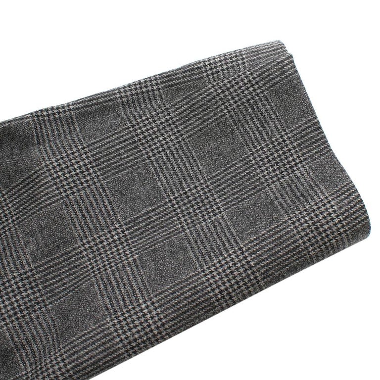 Giorgio Armani Grey Checkered Wool Single Breasted Tailored Jacket ...