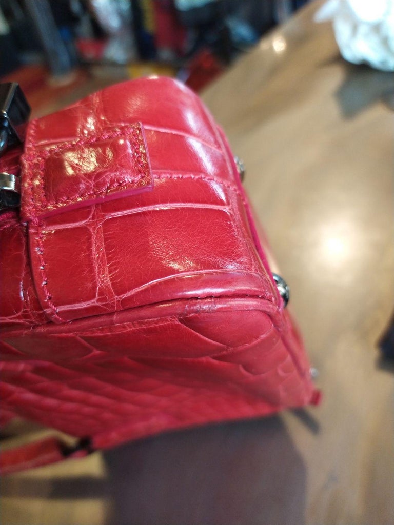 Giorgio Armani Red Crocodile small Handbag For Sale at 1stDibs ...