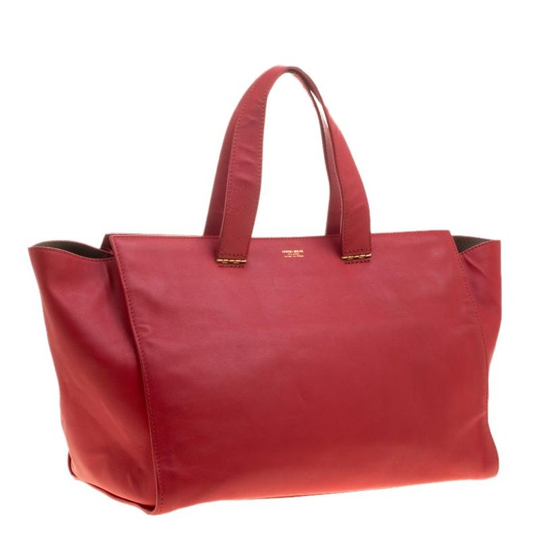 Giorgio Armani Red Leather Tote at 1stDibs