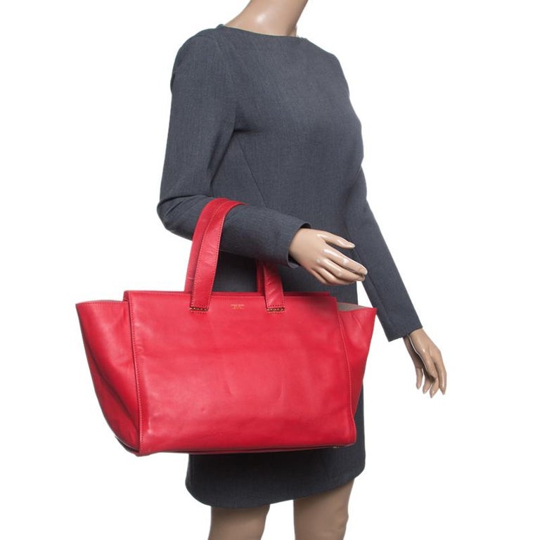 Giorgio Armani Red Leather Tote at 1stDibs