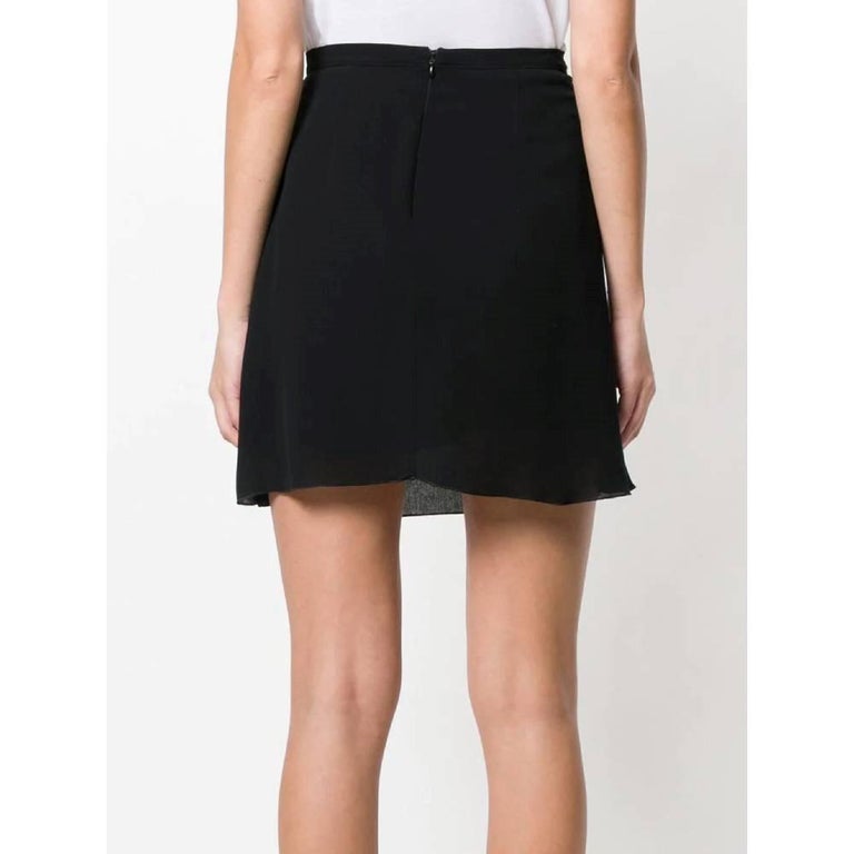 Giorgio Armani Vintage black viscose mini 2000s bell skirt For Sale at ...