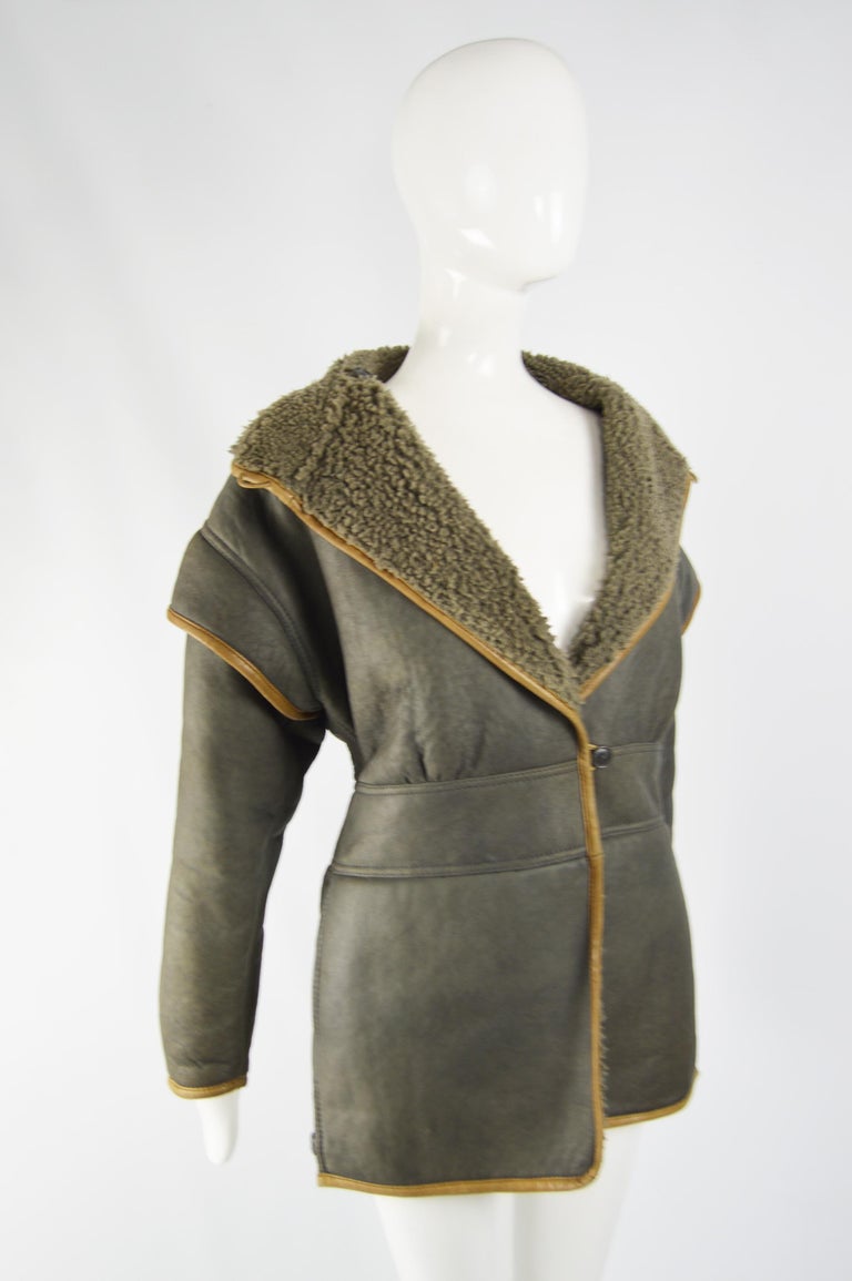 Giorgio Armani Vintage Sheepskin Shearling Coat, c. 1984 For Sale at ...