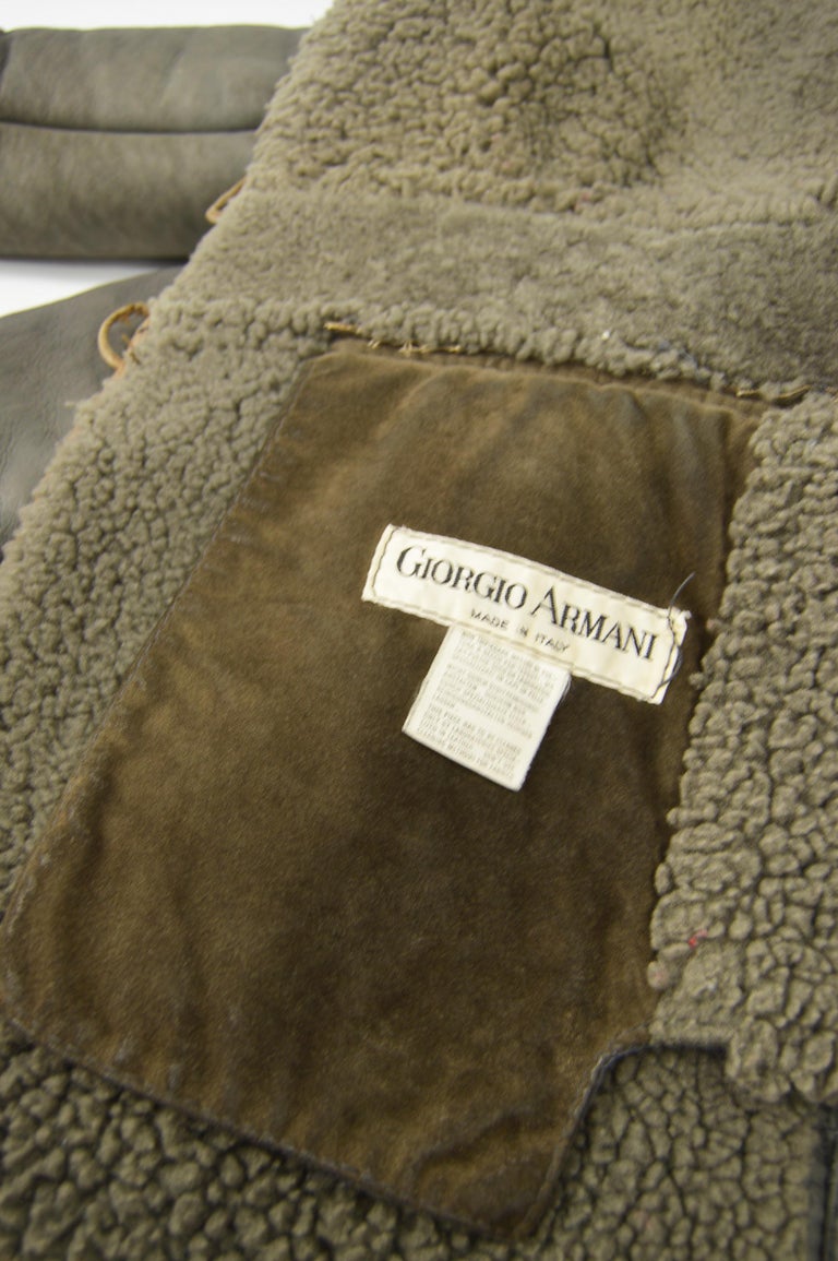 Giorgio Armani Vintage Sheepskin Shearling Coat, c. 1984 For Sale at ...