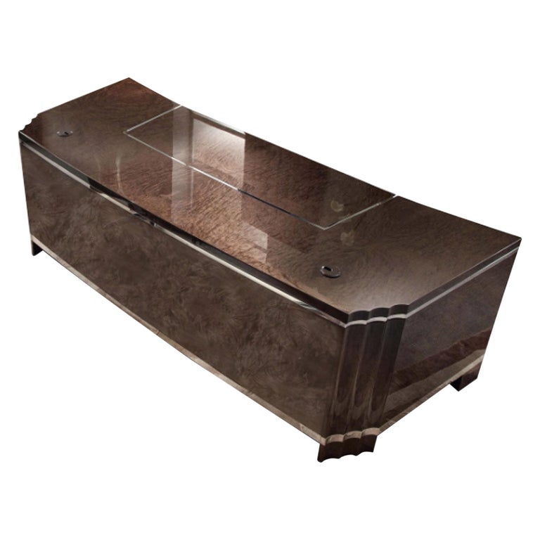 Giorgio Collection Absolute Presidential Desk Glossy Japanese Tamo Wood ...