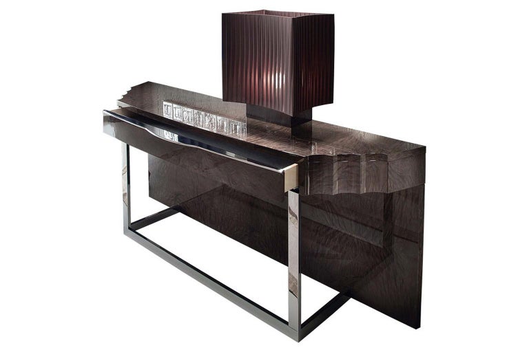 'Giorgio Collection' Japanese Tamo Wood, High Gloss Art Deco Style ...