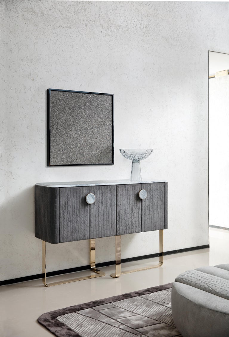Giorgio Collection Bar Upholstered with Marble Top For Sale at 1stDibs