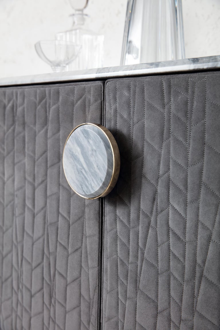Giorgio Collection Bar Upholstered with Marble Top For Sale at 1stDibs