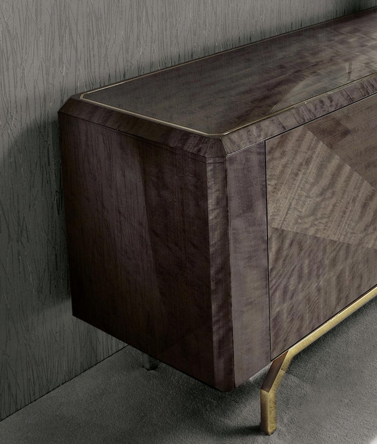 Giorgio Collection 'Infinity' Italian Makore Mahogany Buffet Sideboard ...