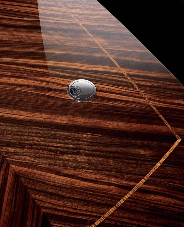 Giorgio Collection Luna Ebony Macassar and Sycamore Desk in High Gloss ...